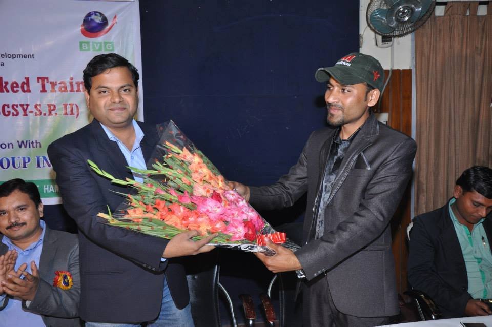 BVG Jhansi SGSY Candidates Receiving Cheques at Jhansi Musium